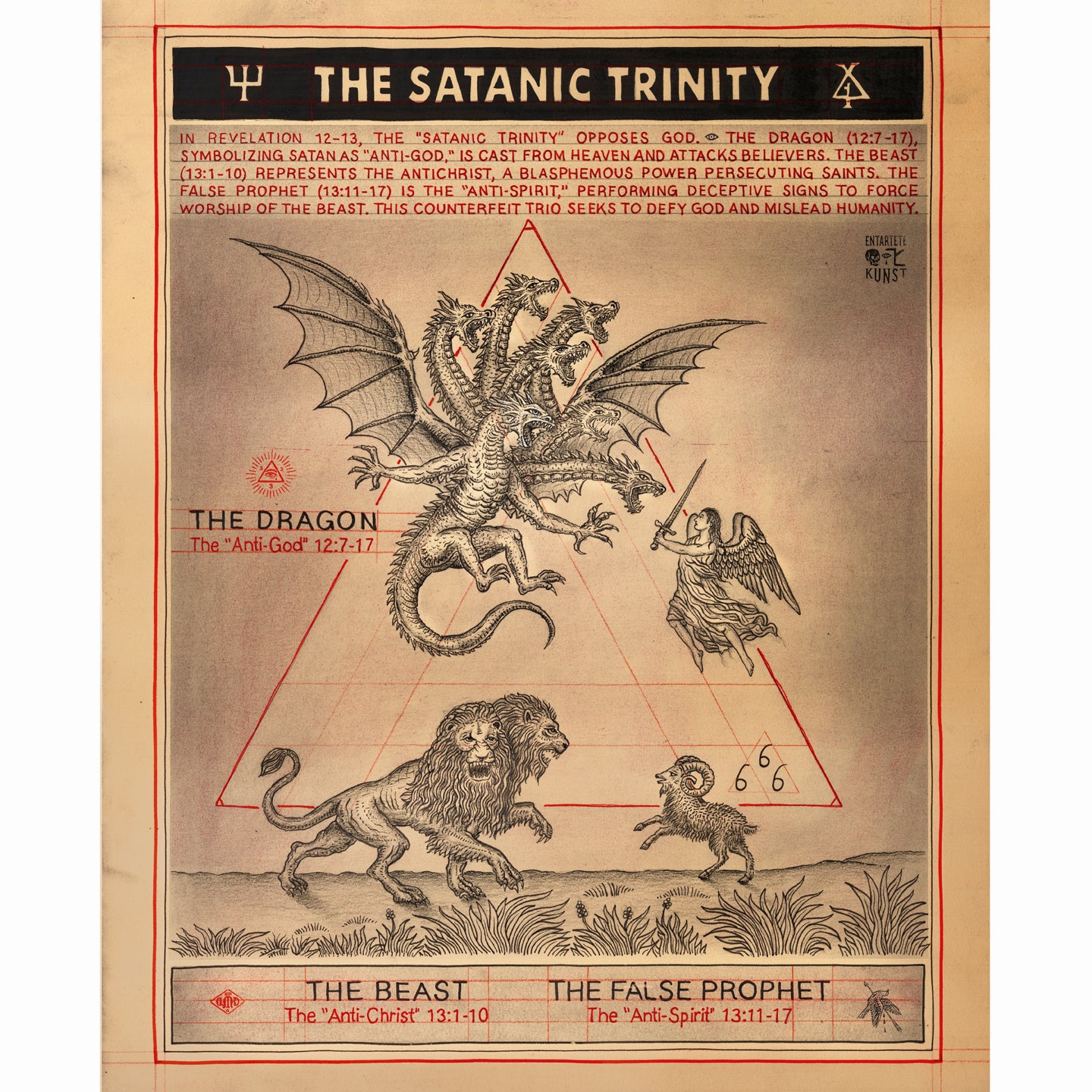 Satanic Trinity, Archival Print – Daniel Martin Diaz