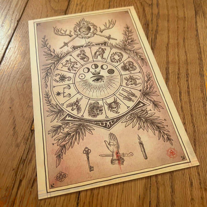 Horoscopy (Zodiac) Postcard – Daniel Martin Diaz